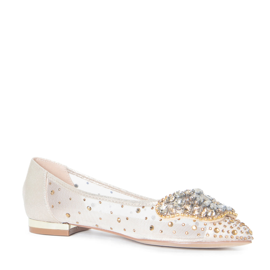 COOL Flat | Mesh Rhinestone Ballet Flat | LaurenLorraine